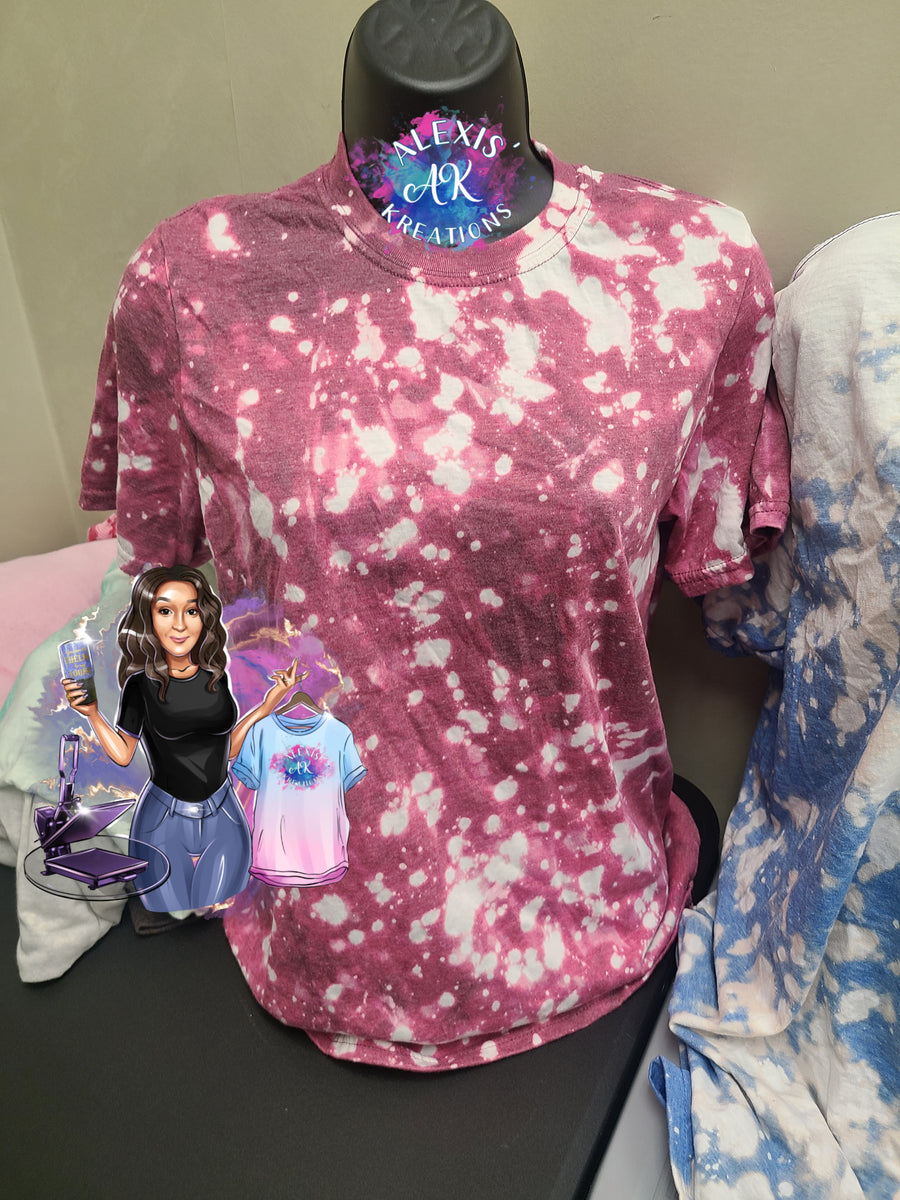 Splattered Bleached Blanks – Alexis' Kreations